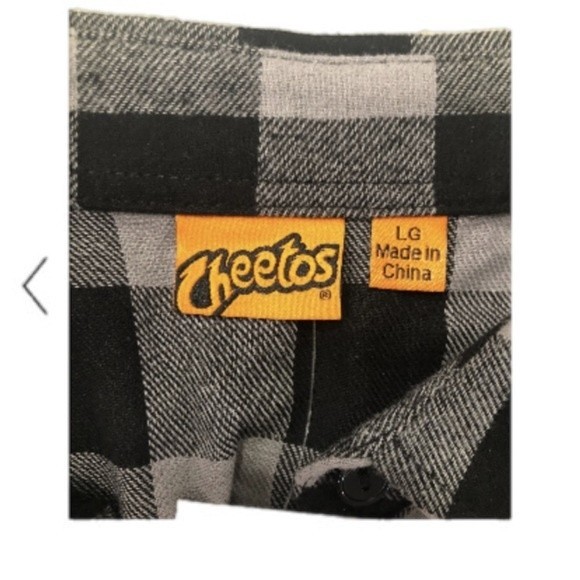 Tops | Cheetos Chester Cheetah Button Down Flannel Womens Large Cheetos ...